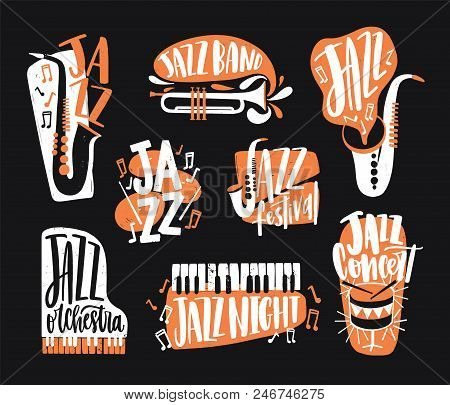 Set Jazz Music Vector & Photo (Free Trial) | Bigstock