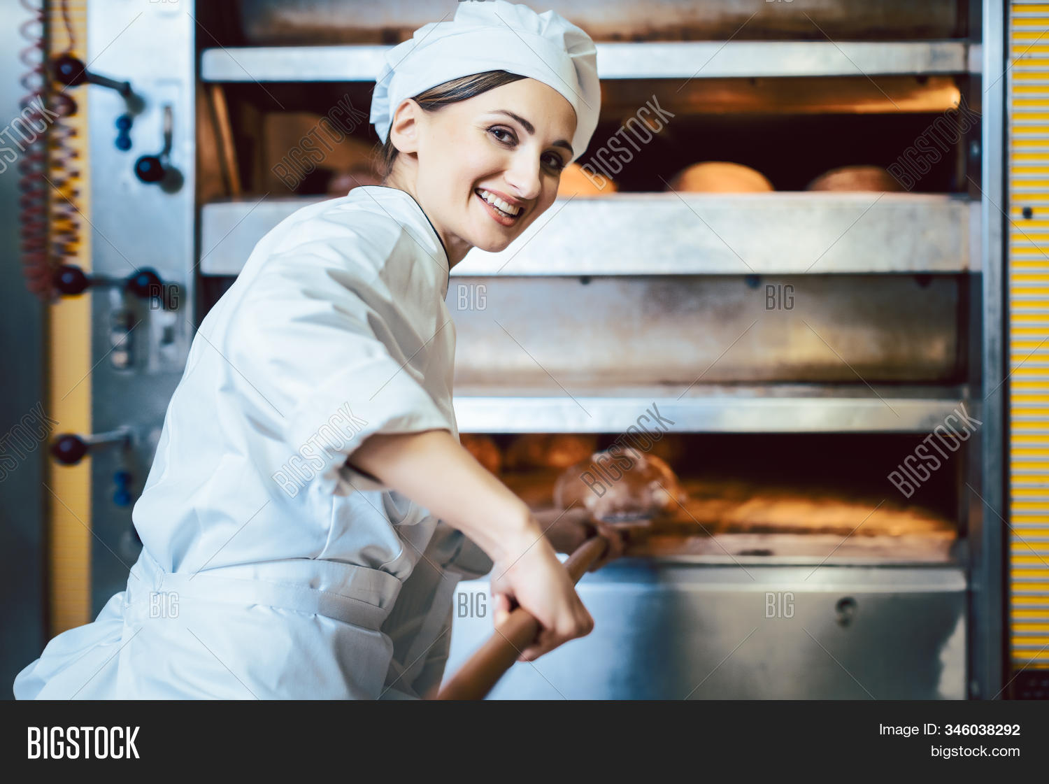 Baker Putting Bread Image & Photo (Free Trial) | Bigstock