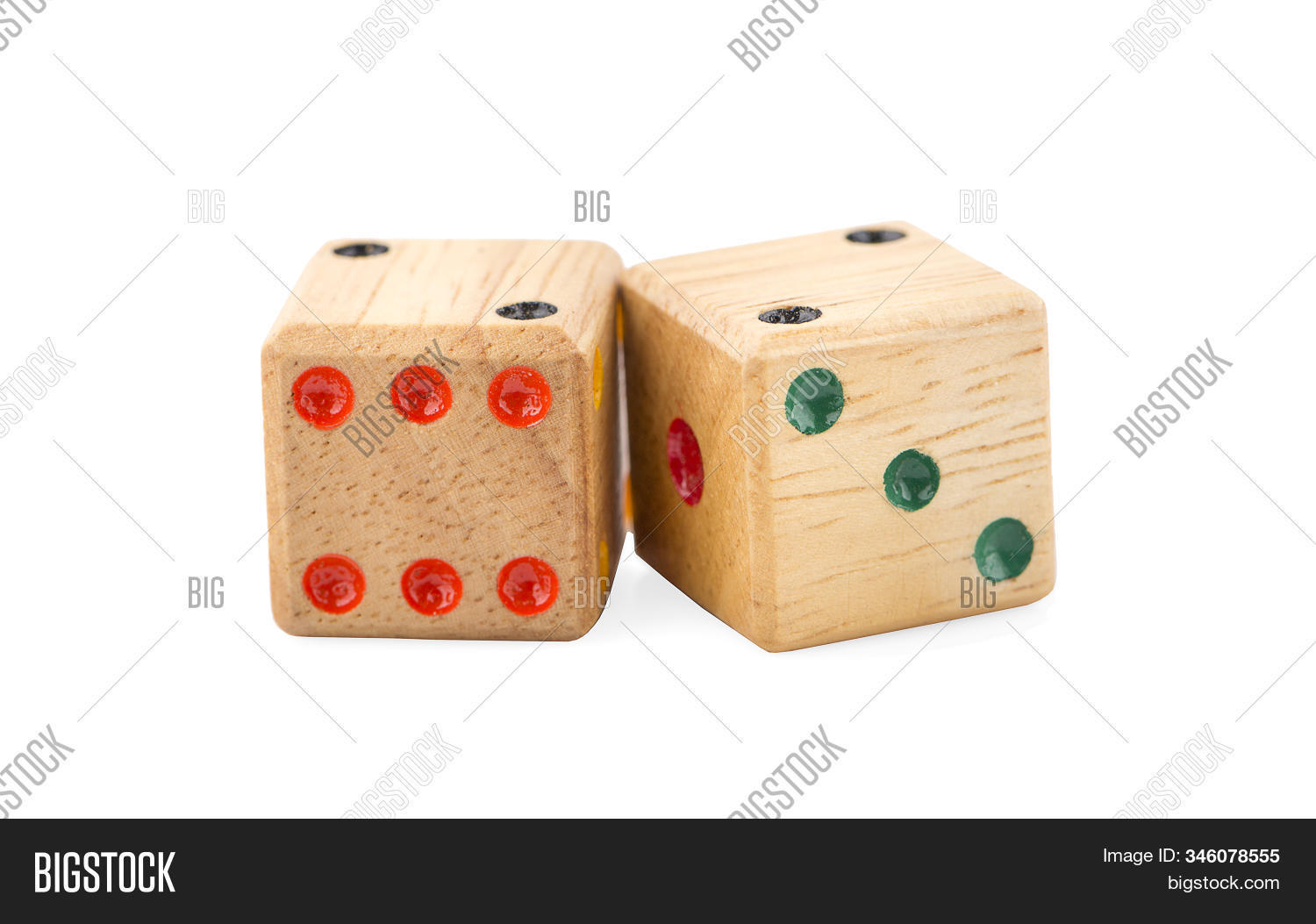 Wooden Dice Isolated Image & Photo (Free Trial) | Bigstock