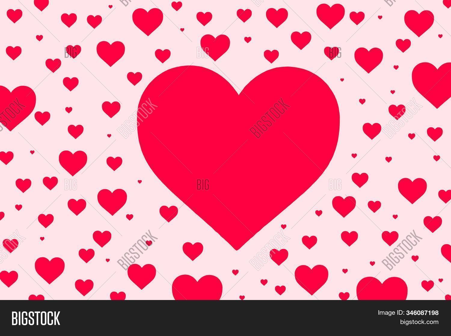 Big Pink Heart On Pink Image & Photo (Free Trial) | Bigstock