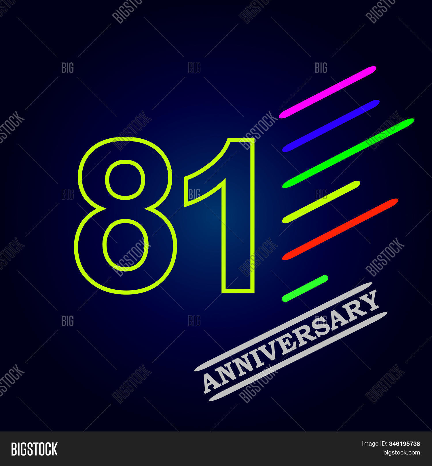 81 Th Anniversary Vector & Photo (Free Trial) | Bigstock