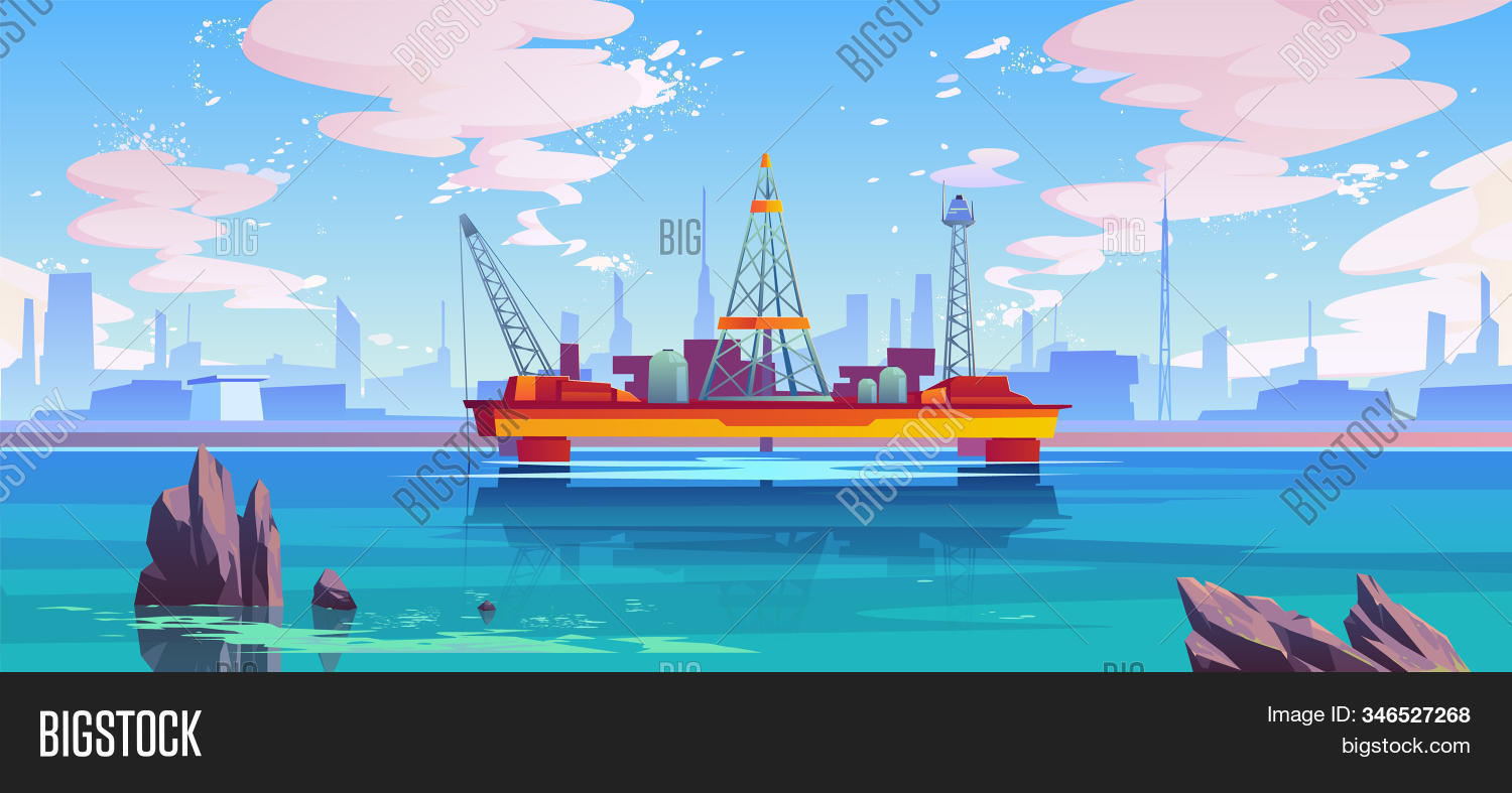 Oil Derrick, Rig Semi- Image & Photo (Free Trial) | Bigstock