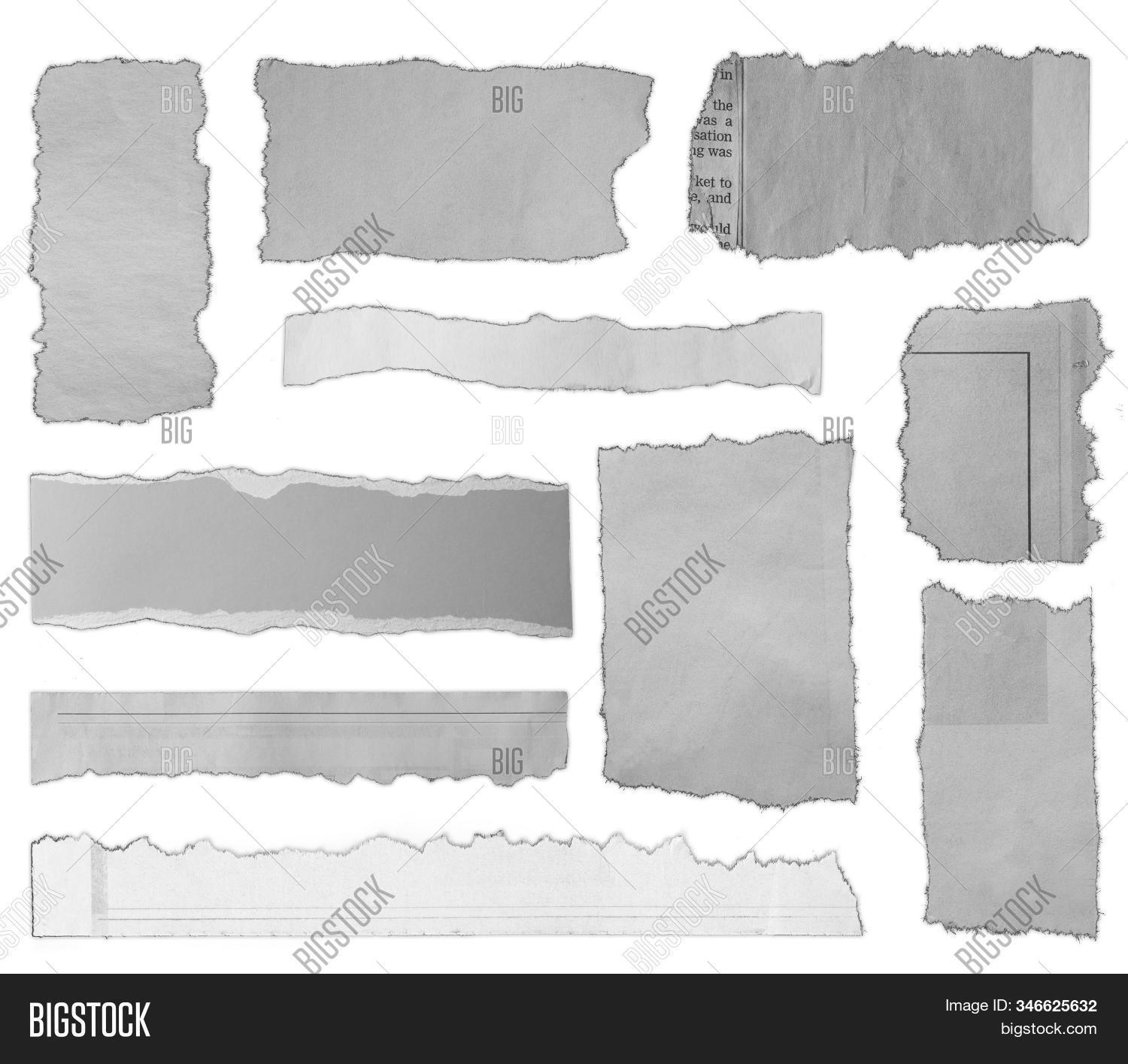 Ten Pieces Torn Paper Image & Photo (Free Trial) | Bigstock