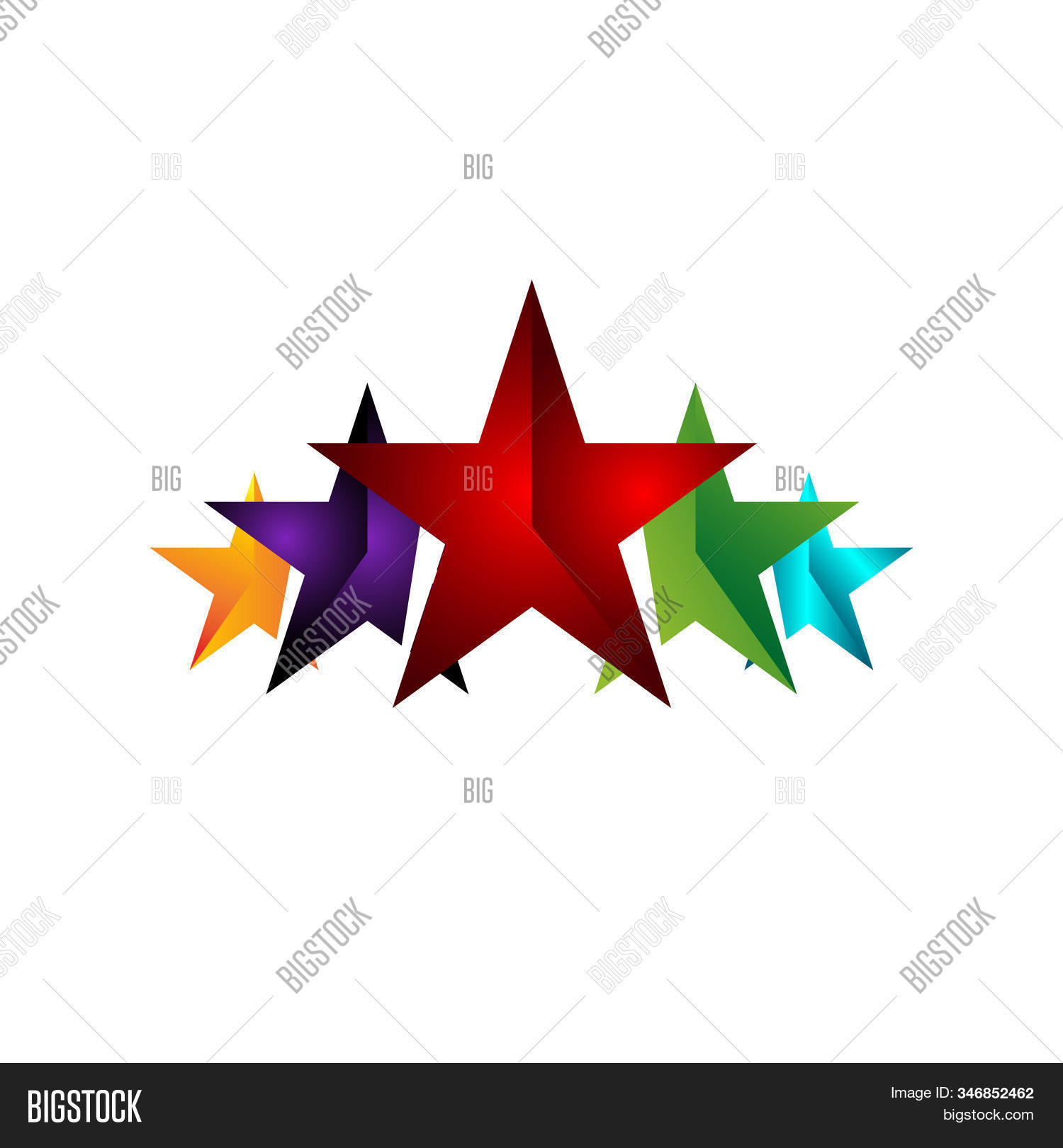 5 Five Star Logo Vector & Photo (Free Trial) | Bigstock