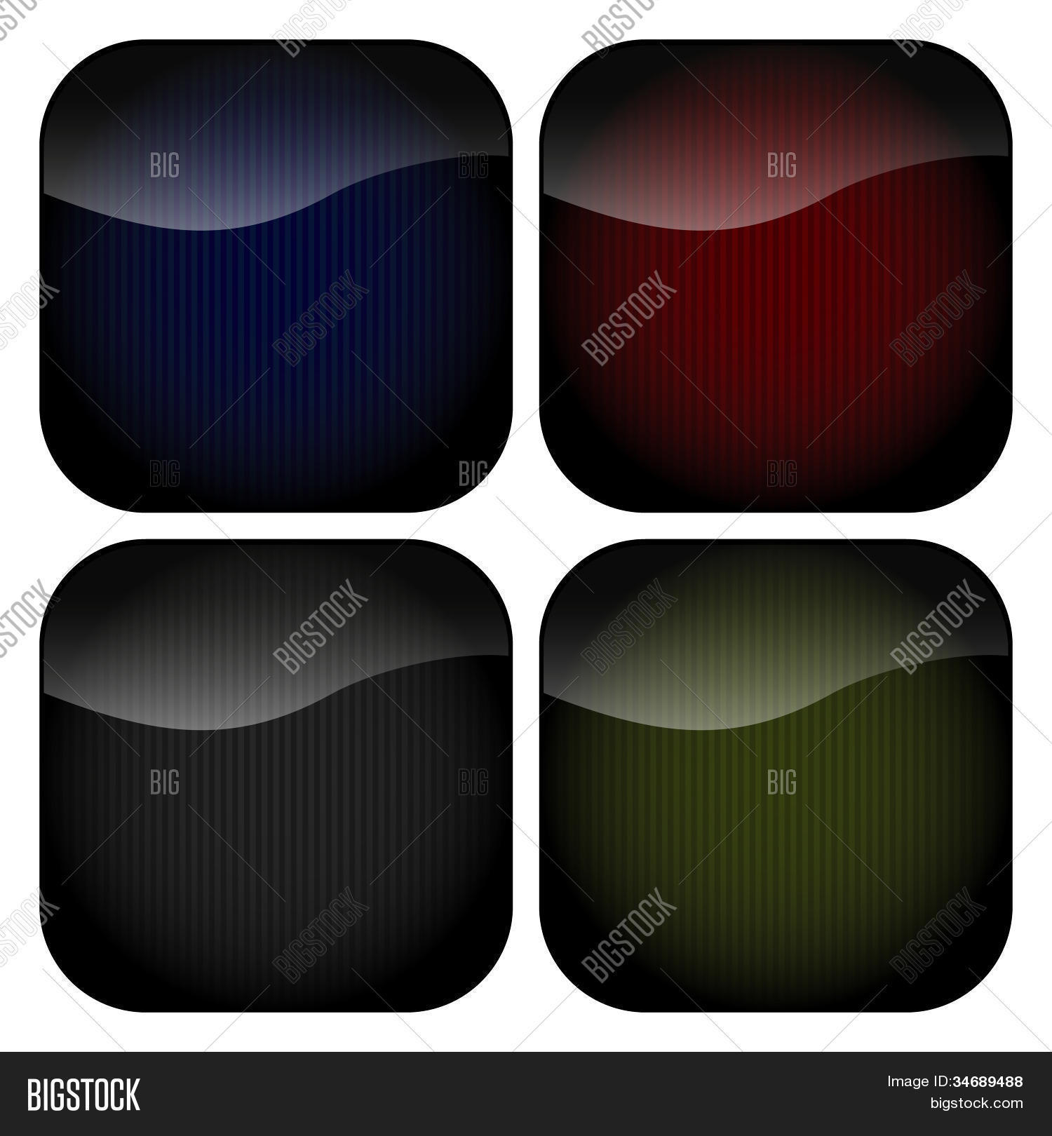 Set Rounded Square Vector & Photo (Free Trial) | Bigstock