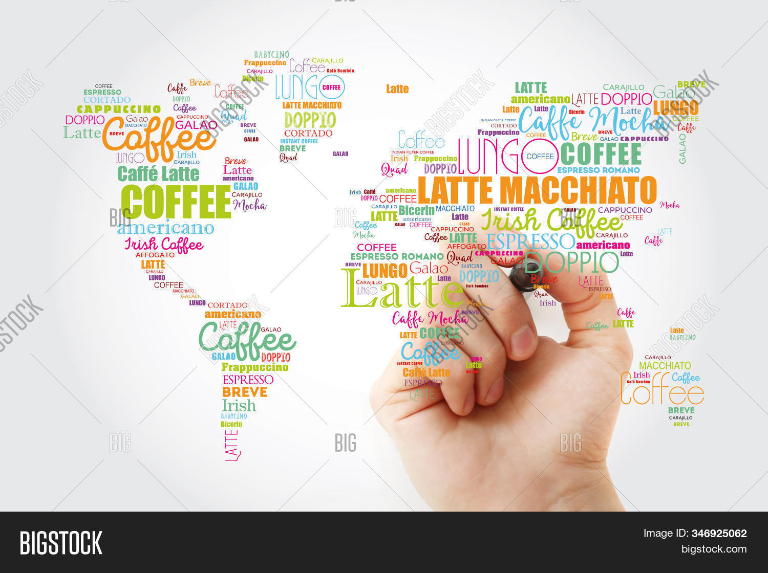 Coffee Drinks Word Image & Photo (Free Trial) | Bigstock