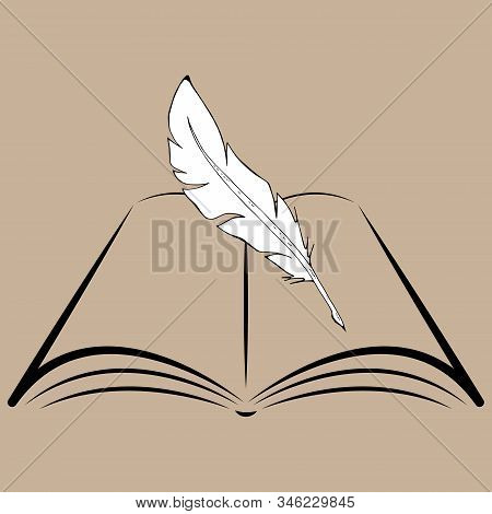 Feather Pen Notebook Vector & Photo (Free Trial) | Bigstock