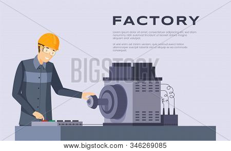 Factory Flat Banner Vector & Photo (Free Trial) | Bigstock