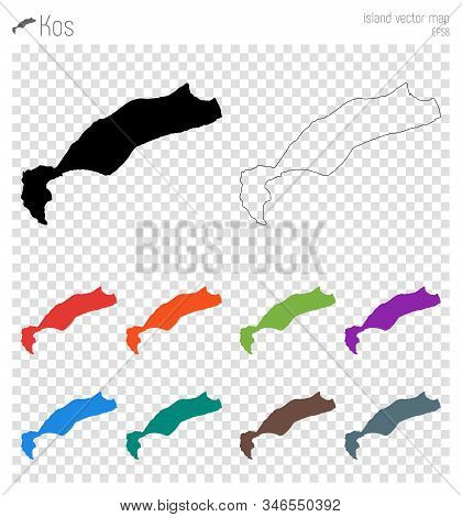 Kos High Detailed Map Vector & Photo (Free Trial) | Bigstock