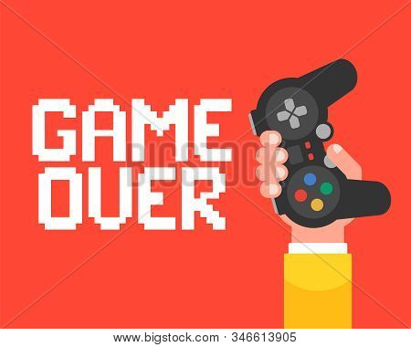 Game Over Poster Hand Vector & Photo (Free Trial) | Bigstock