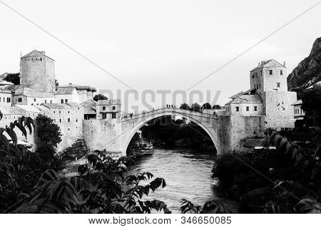 Mostar Bridge Black Image & Photo (Free Trial) | Bigstock