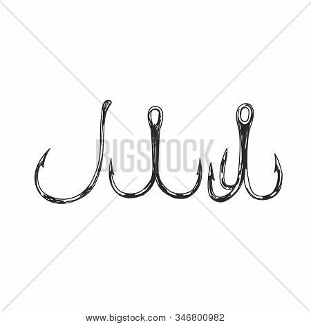 Fishing Hooks Hand Vector & Photo (Free Trial) | Bigstock