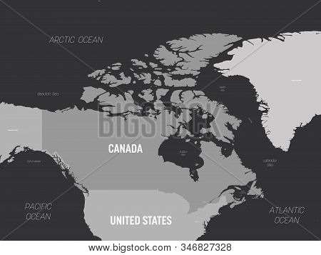 Canada Map - Grey Vector & Photo (Free Trial) | Bigstock