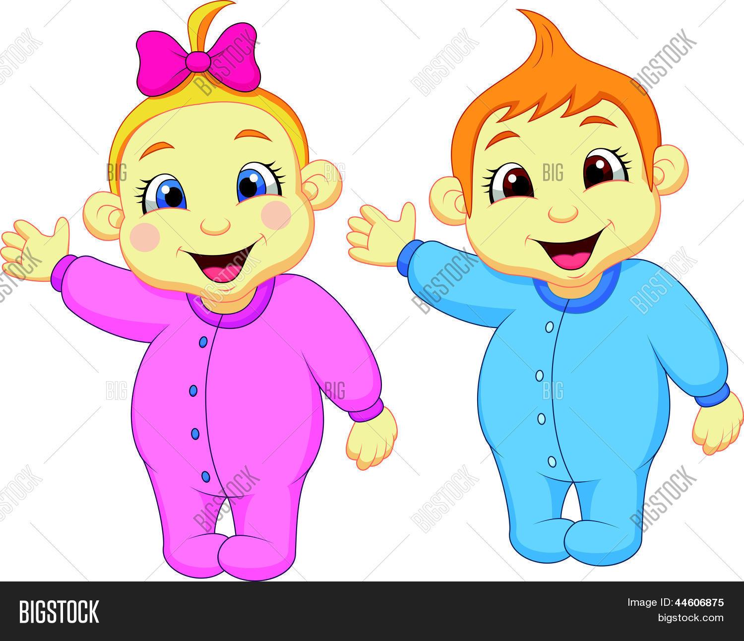 Baby Boy Girl Cartoon Vector & Photo (Free Trial) | Bigstock