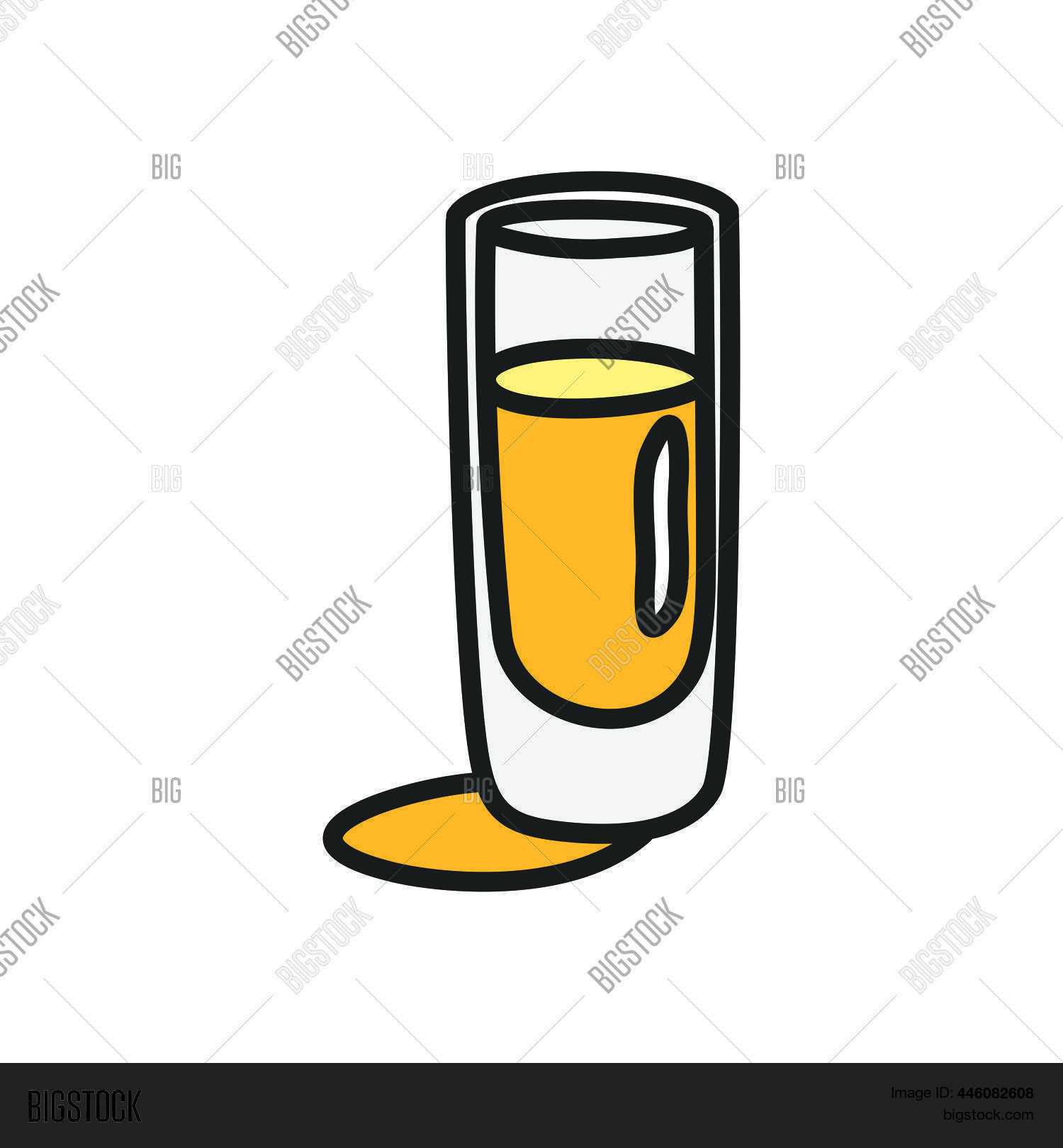 Rum Glass Outline Vector & Photo (Free Trial) | Bigstock