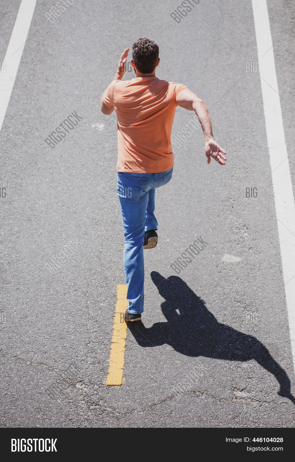 Back View Man Running Image & Photo (Free Trial) | Bigstock