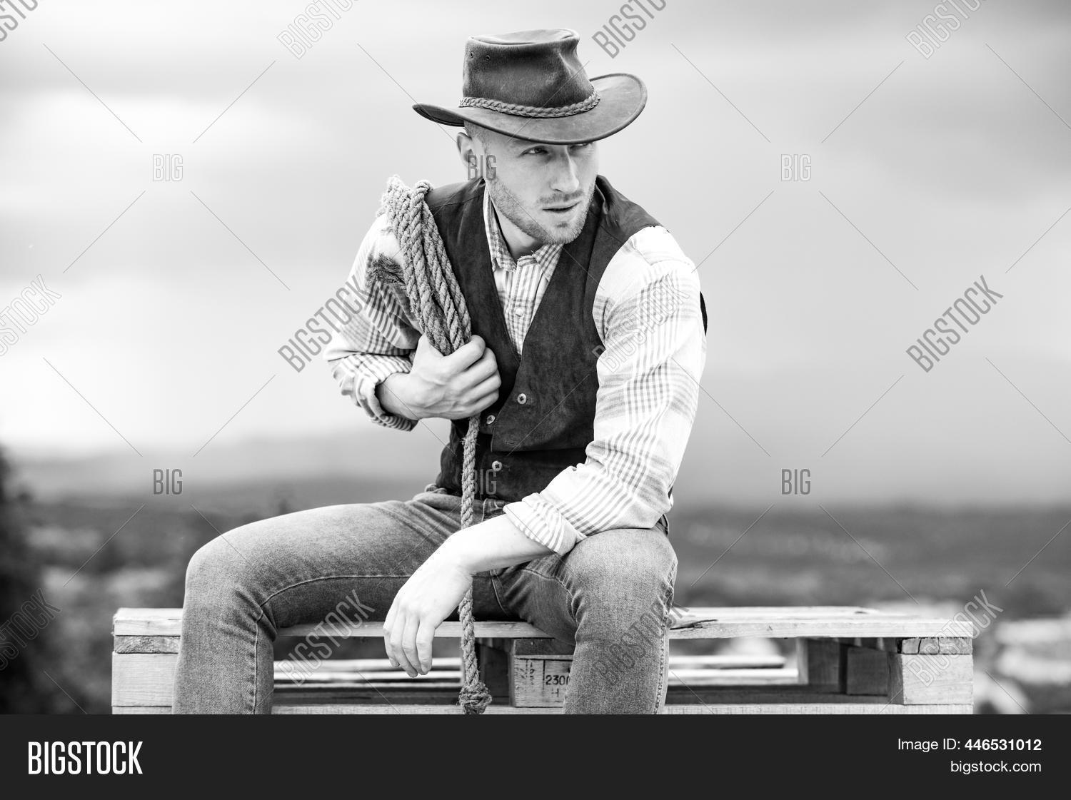 Portrait Farmer Cowboy Image & Photo (Free Trial) | Bigstock
