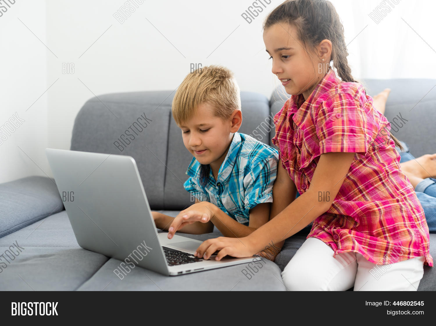 Kids Playing Laptop Image & Photo (Free Trial) | Bigstock