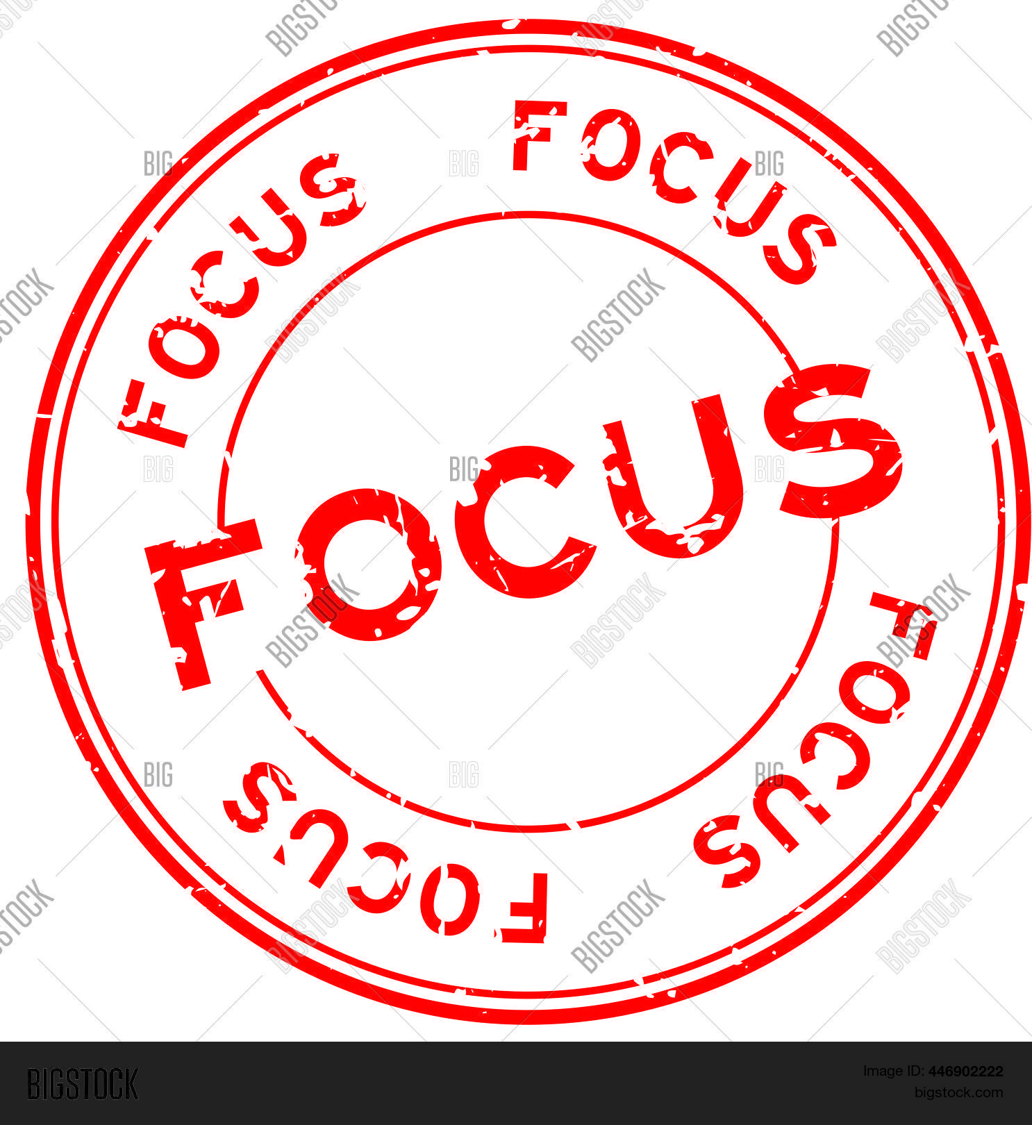 Grunge Red Focus Word Vector & Photo (Free Trial) | Bigstock