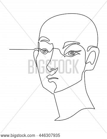 One Line Drawing Face Vector & Photo (Free Trial) | Bigstock