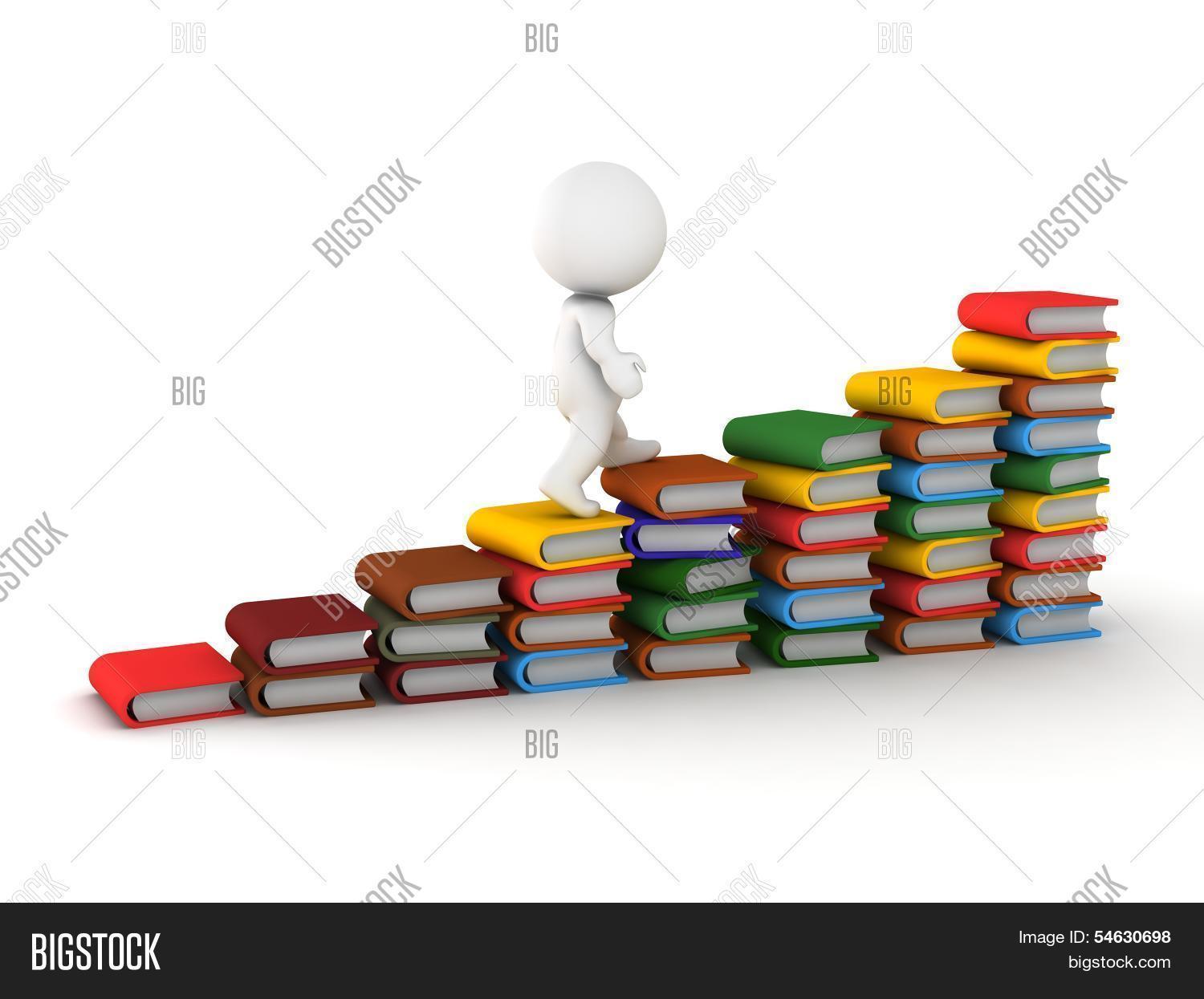 3D Man Climbing Stairs Image & Photo (Free Trial) | Bigstock