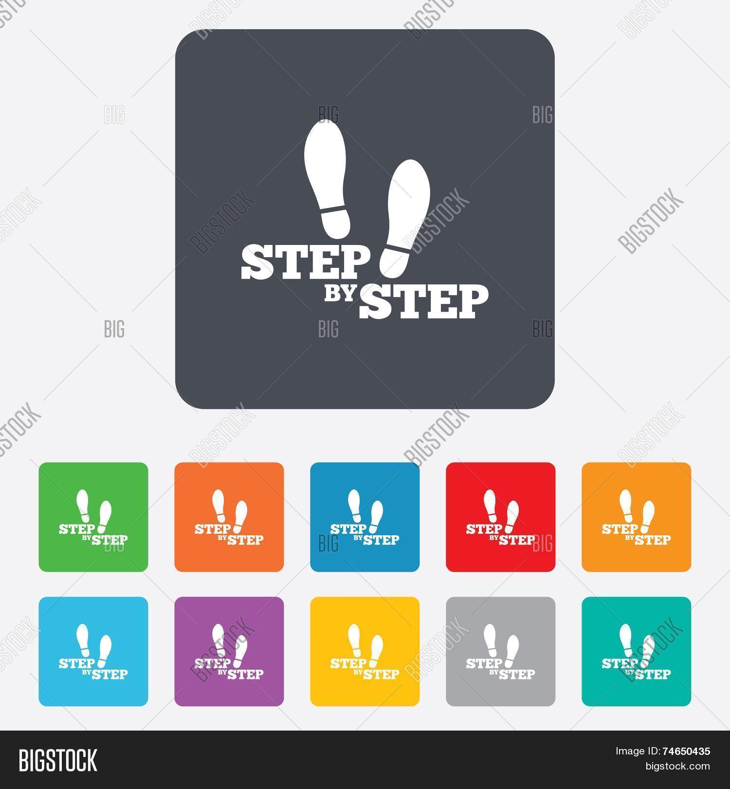 Step By Step Sign Vector & Photo (Free Trial) | Bigstock