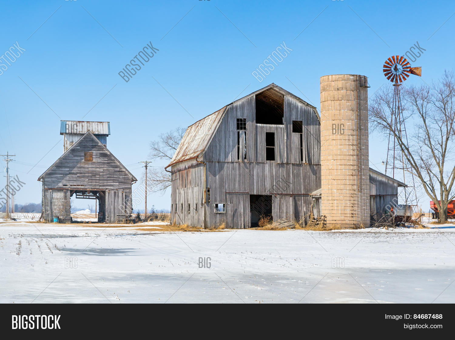 Snowy Farm Scene Image & Photo (Free Trial) | Bigstock