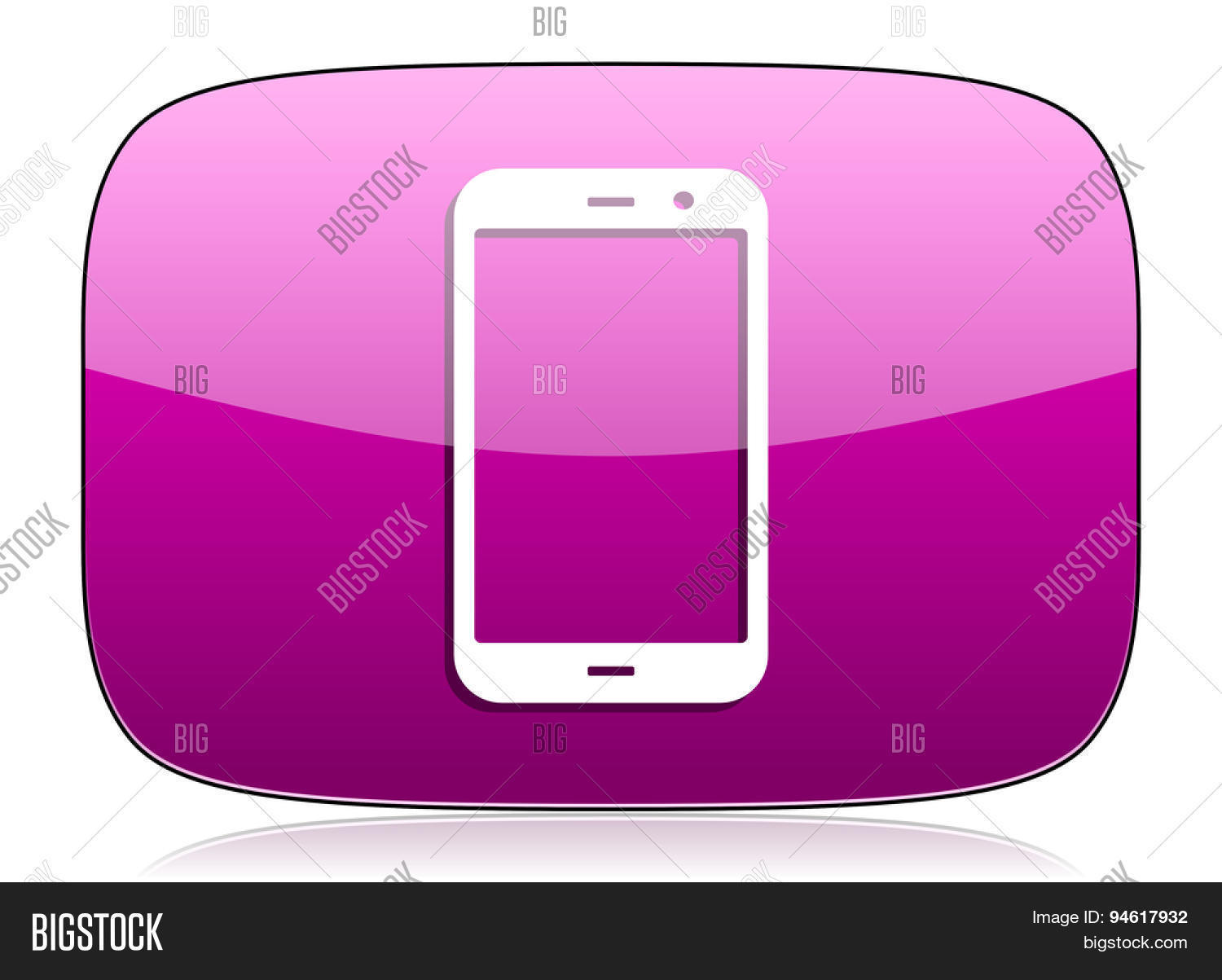Smartphone Violet Icon Image & Photo (Free Trial) | Bigstock