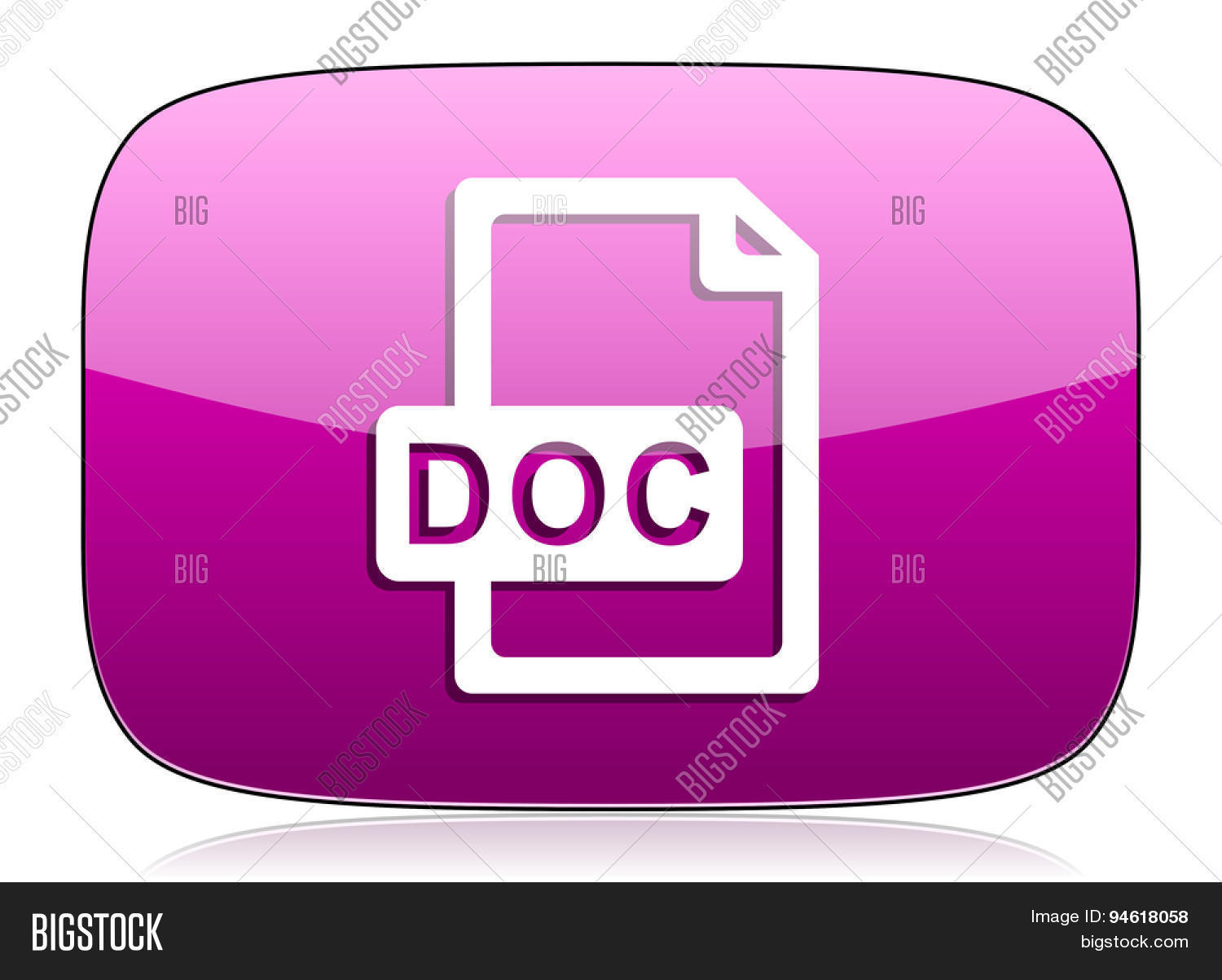 Doc File Violet Icon Image & Photo (Free Trial) | Bigstock