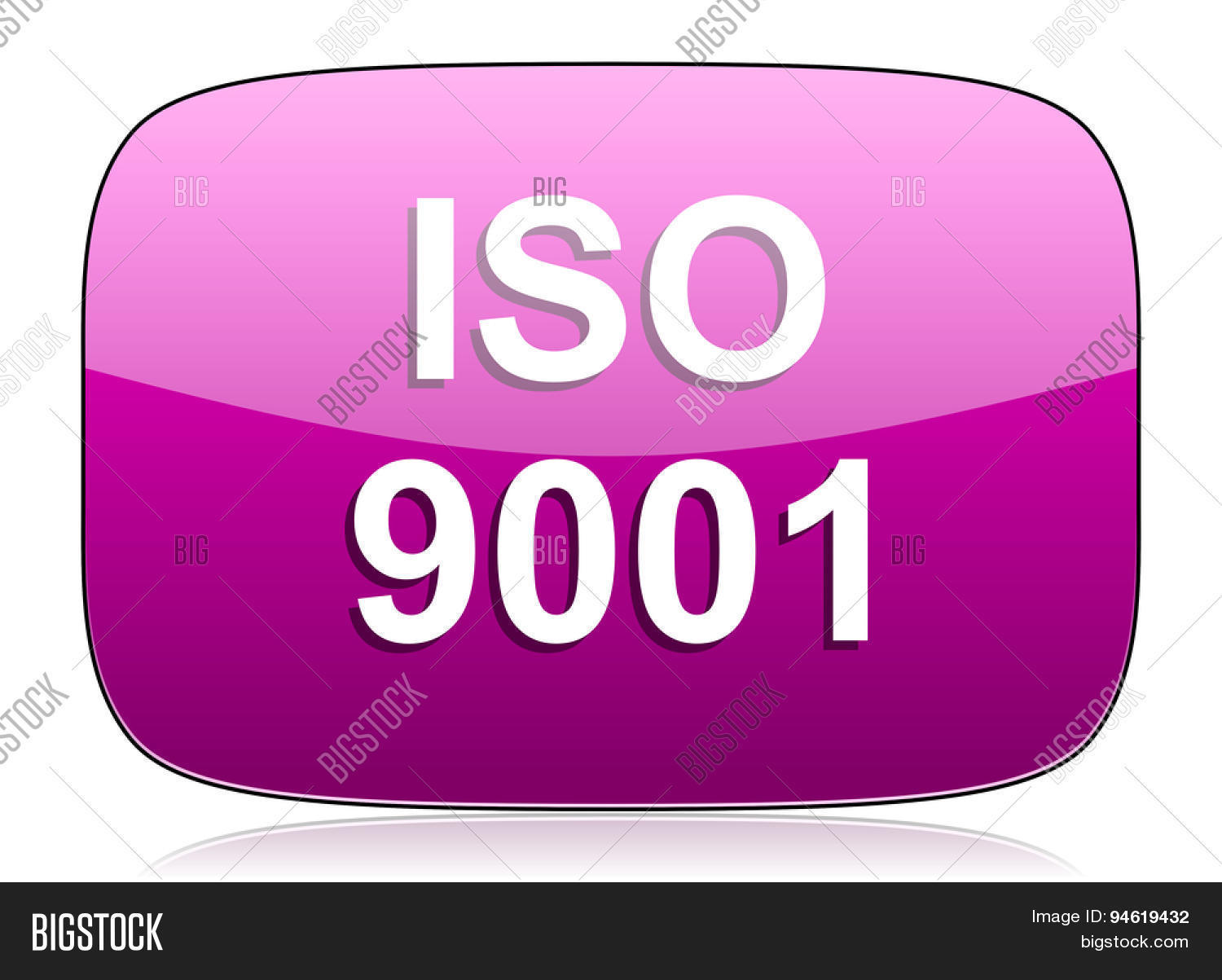 Iso 9001 Violet Icon Image & Photo (Free Trial) | Bigstock