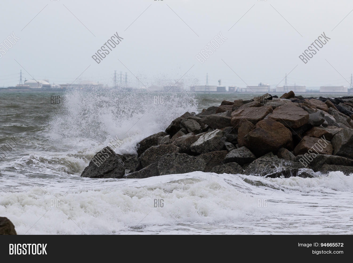 Rock Dam Protect Sea Image & Photo (Free Trial) | Bigstock