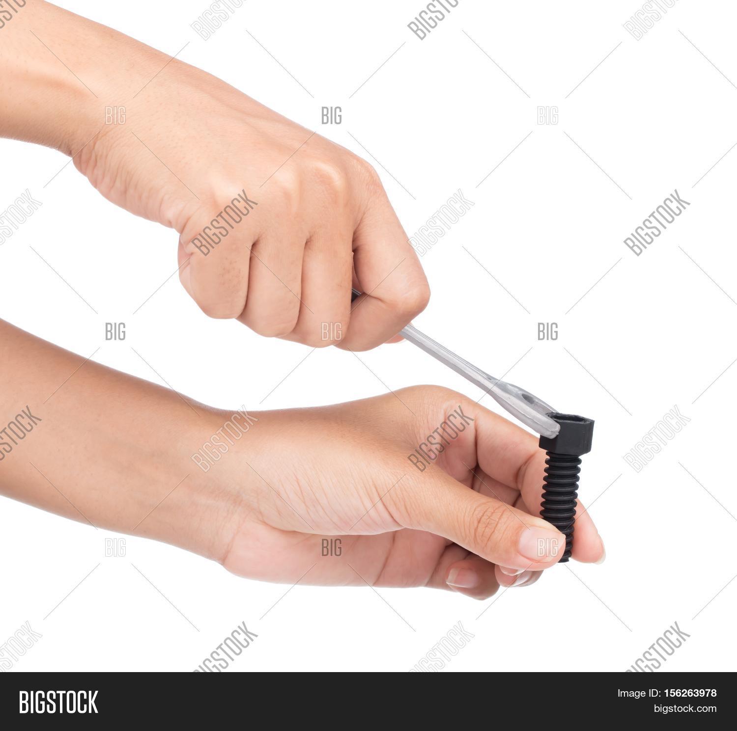 Worker Hand Tightening Image & Photo (Free Trial) | Bigstock