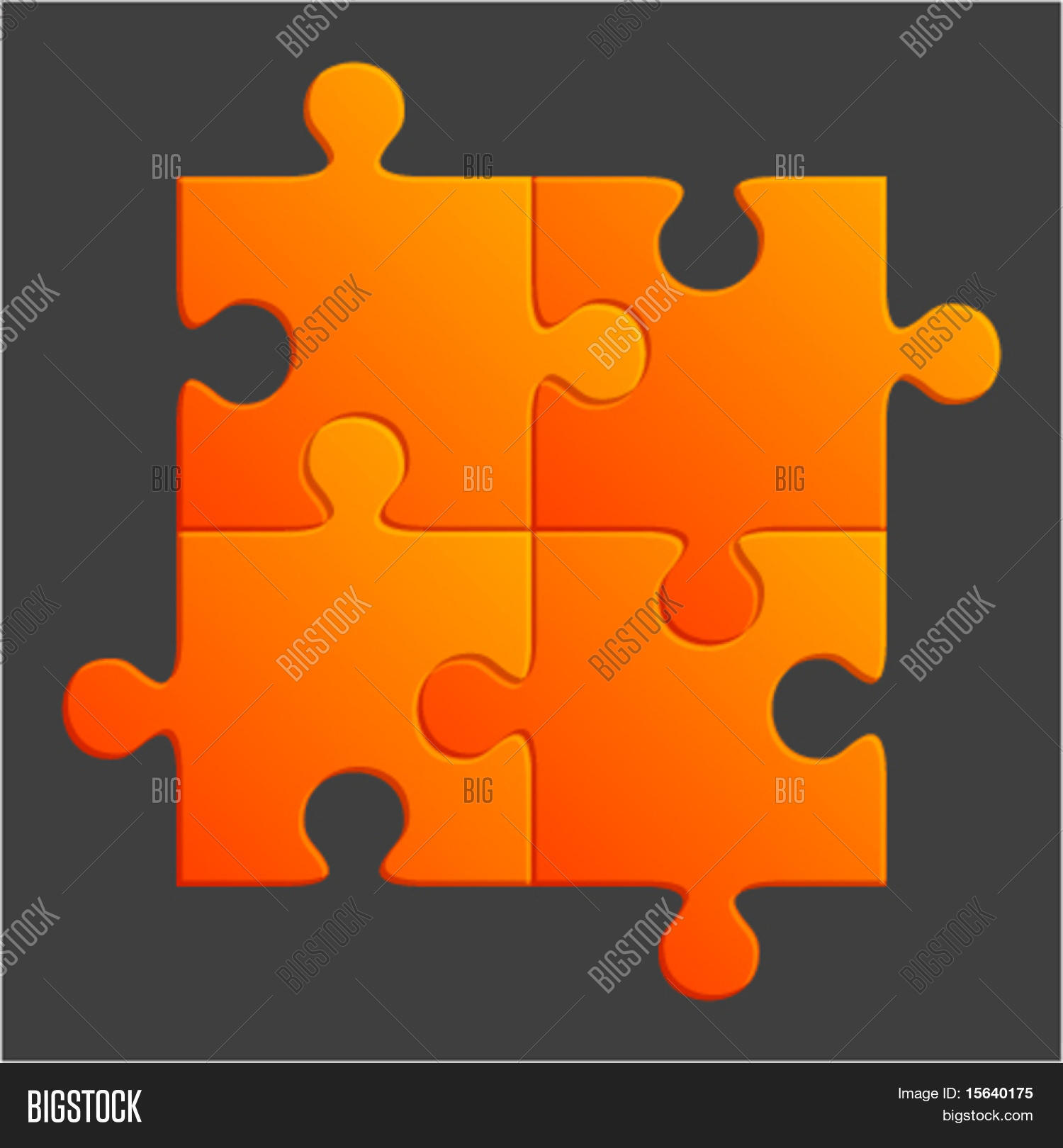 Orange Puzzle Vector Vector & Photo (Free Trial) | Bigstock