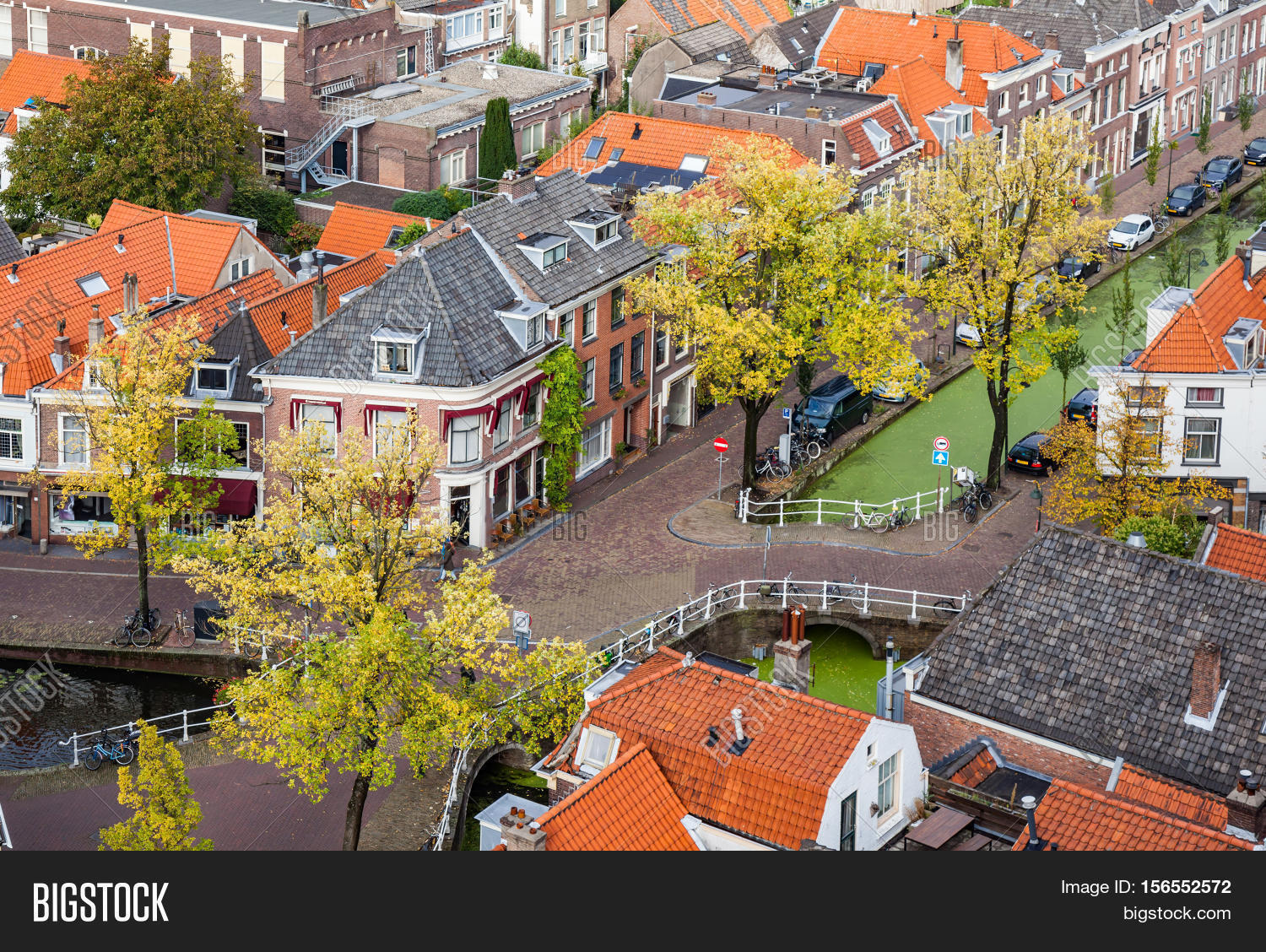 Aerial View Delft Old Image & Photo (Free Trial) | Bigstock