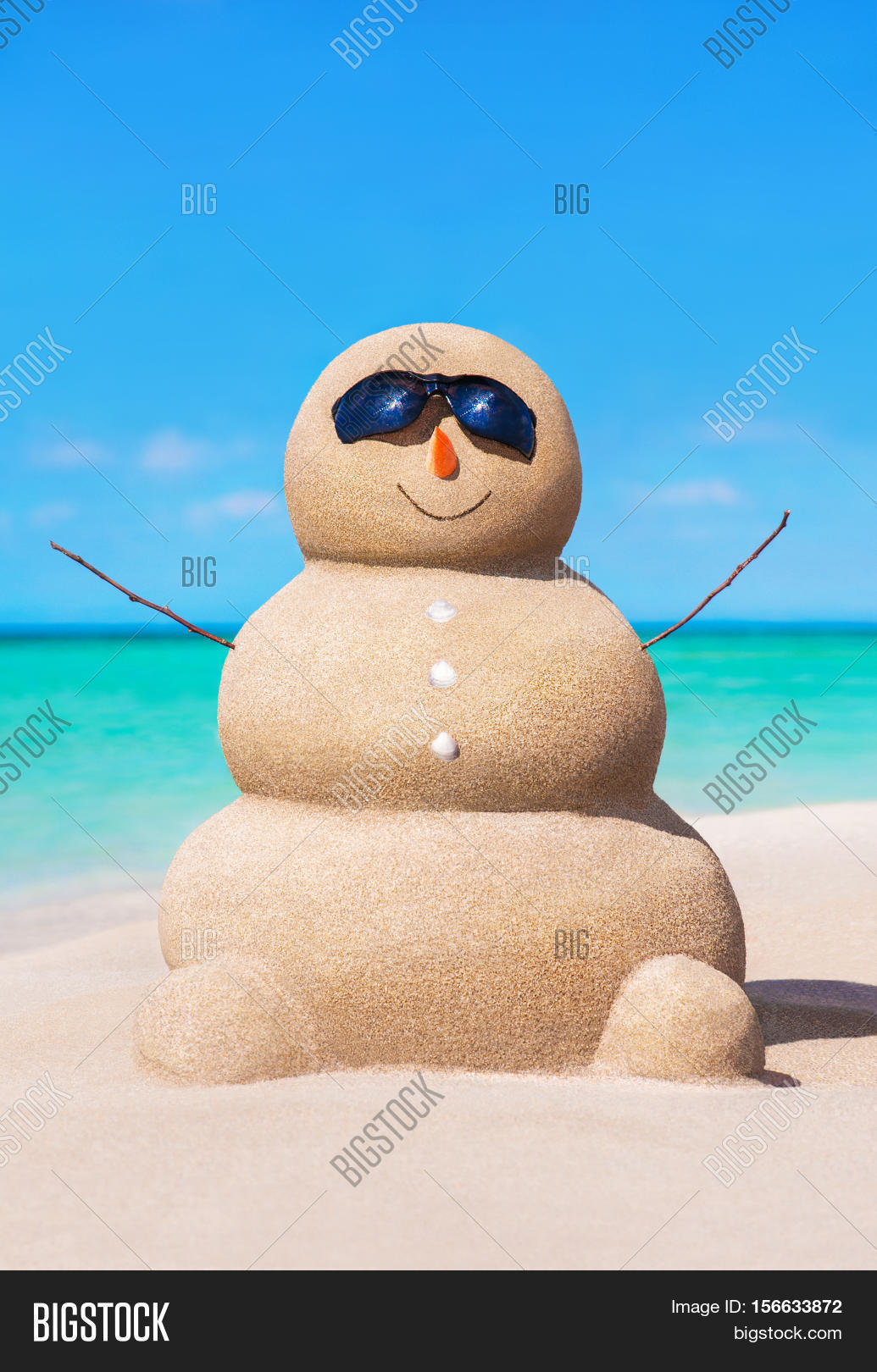 Funny Sandy Snowman Image & Photo (Free Trial) | Bigstock