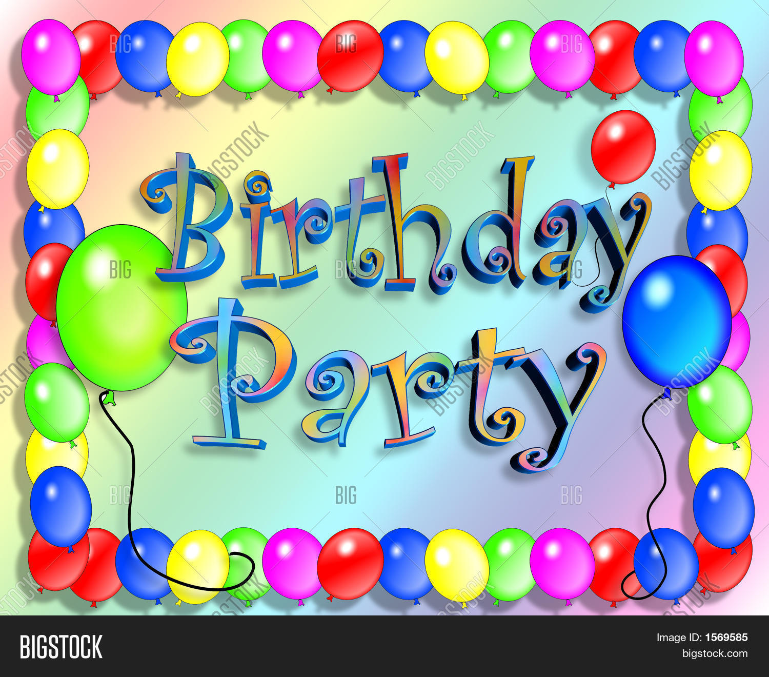 3D Birthday Party Image & Photo (Free Trial) | Bigstock