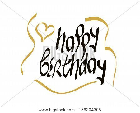 Happy Birthday Script Vector & Photo (Free Trial) | Bigstock