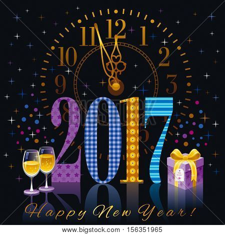 New Year 2017 Poster Vector & Photo (Free Trial) | Bigstock