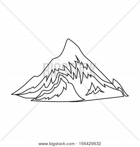 Alps Icon Outline Vector & Photo (Free Trial) | Bigstock
