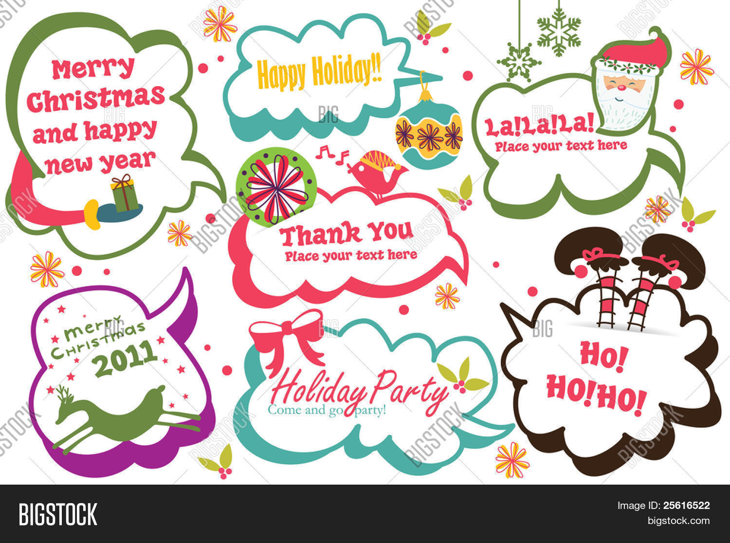 Cute Christmas Speech Vector & Photo (Free Trial) | Bigstock