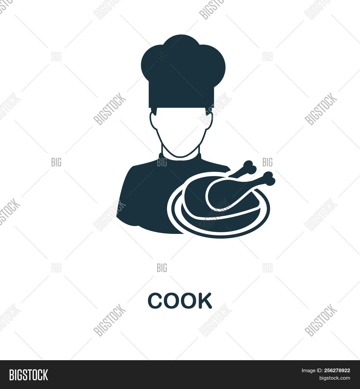 Cook Icon Monochrome Image And Photo Free Trial Bigstock