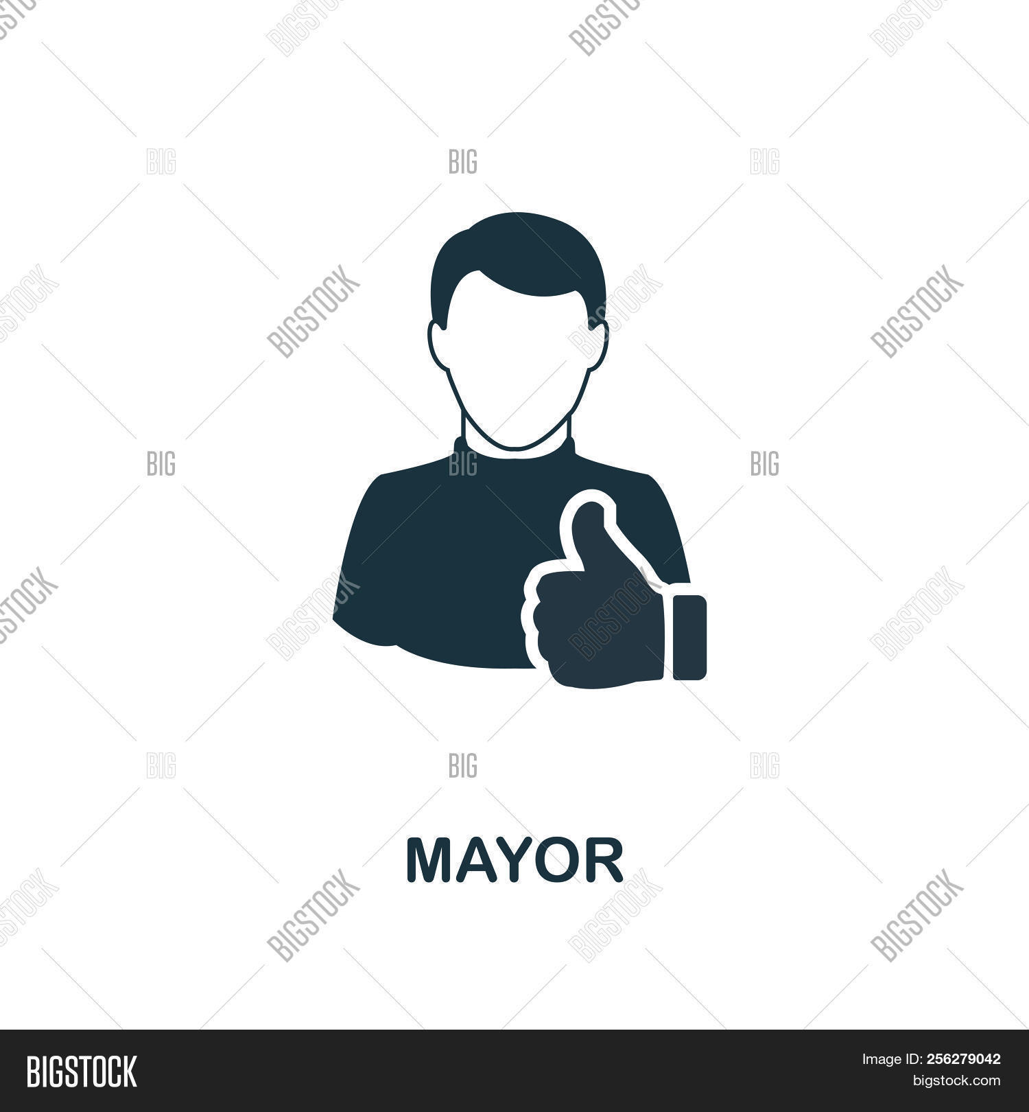 Mayor Icon. Monochrome Image & Photo (Free Trial) | Bigstock
