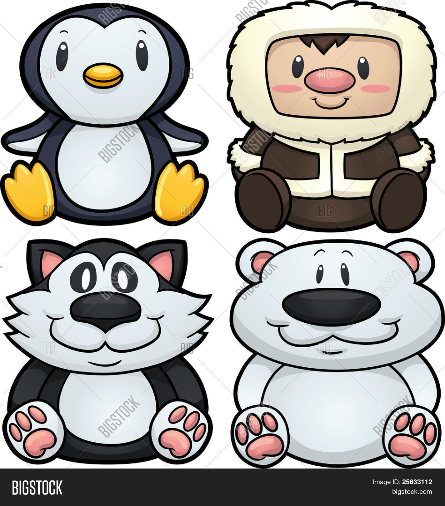 Cute Cartoon Arctic Vector & Photo (Free Trial) | Bigstock