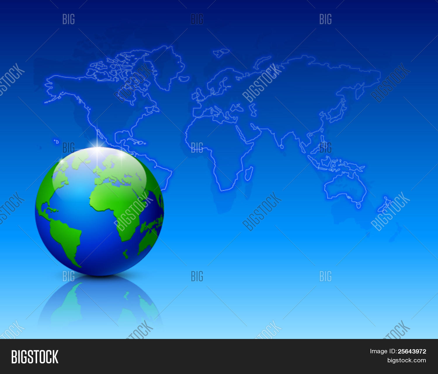 Neon World Map Globe Vector & Photo (Free Trial) | Bigstock