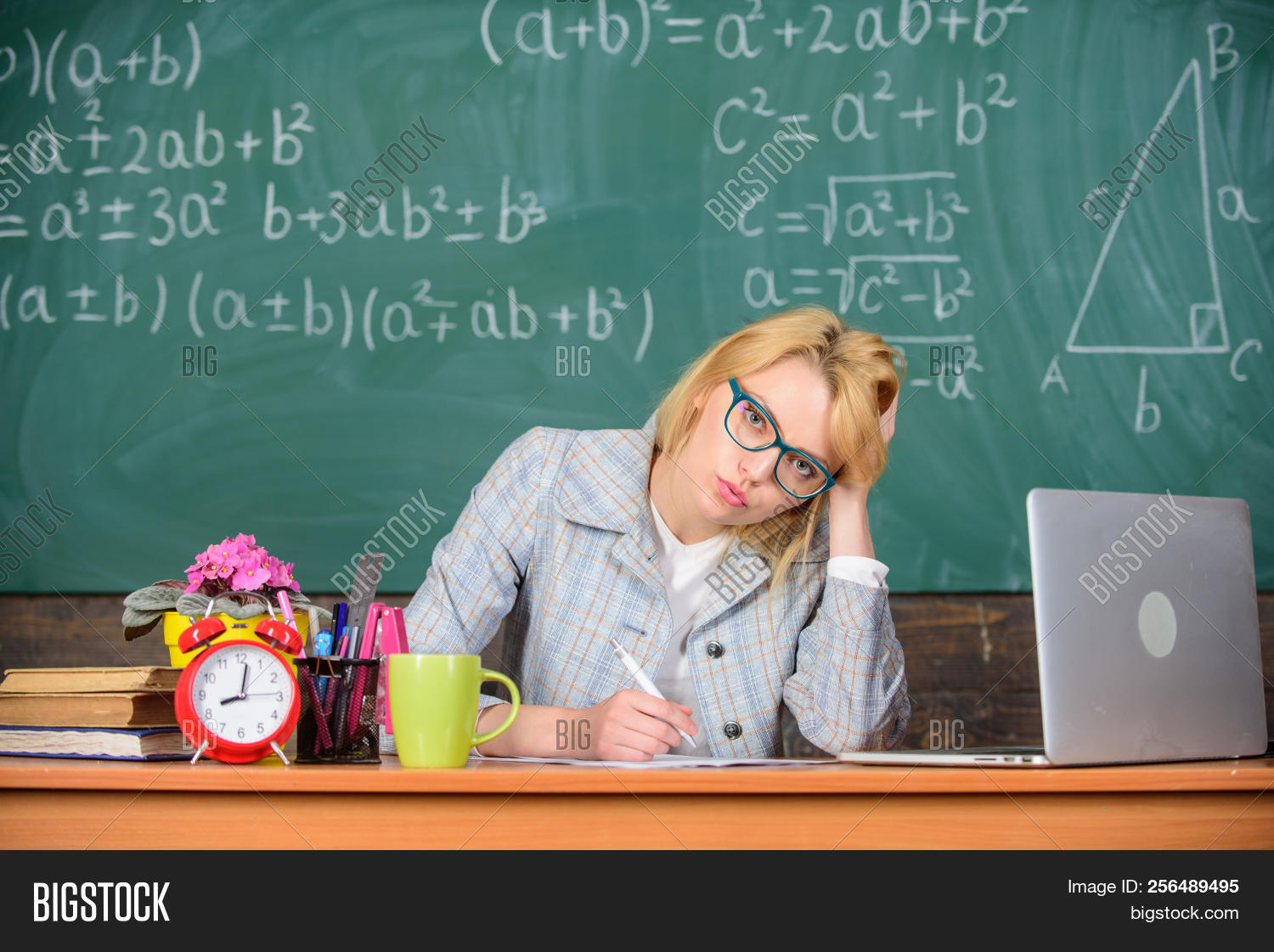 Woman Tired Teacher Image & Photo (Free Trial) | Bigstock