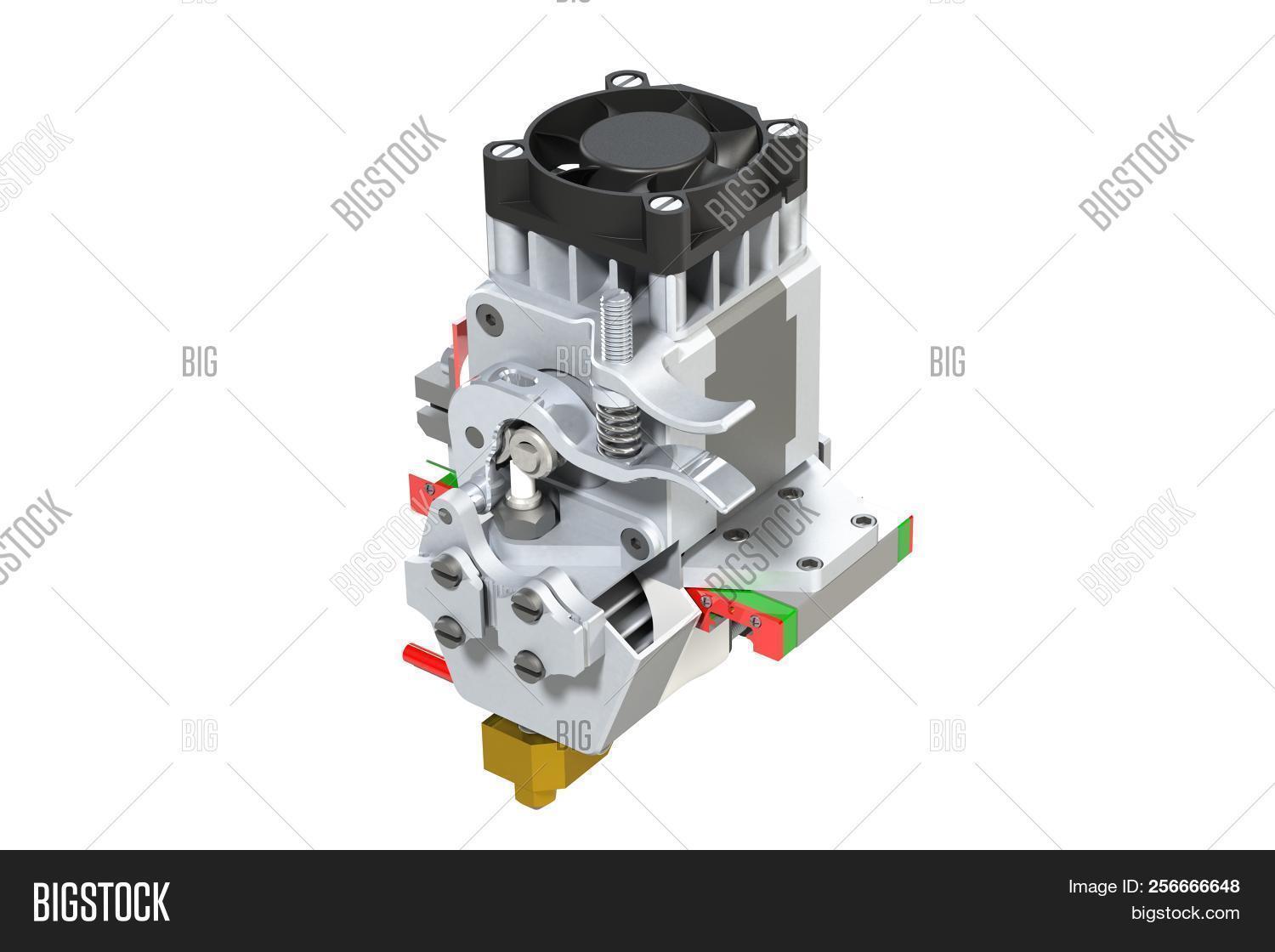 3d Model Print Head 3d Image & Photo (Free Trial) | Bigstock