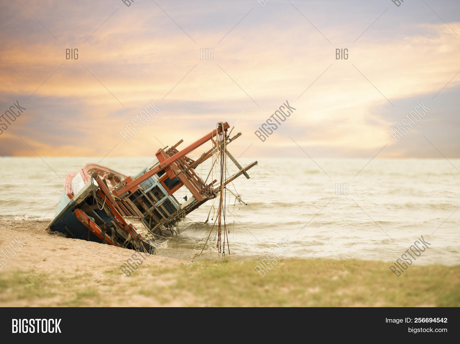 Boat Crashes Beach Image & Photo (Free Trial) | Bigstock