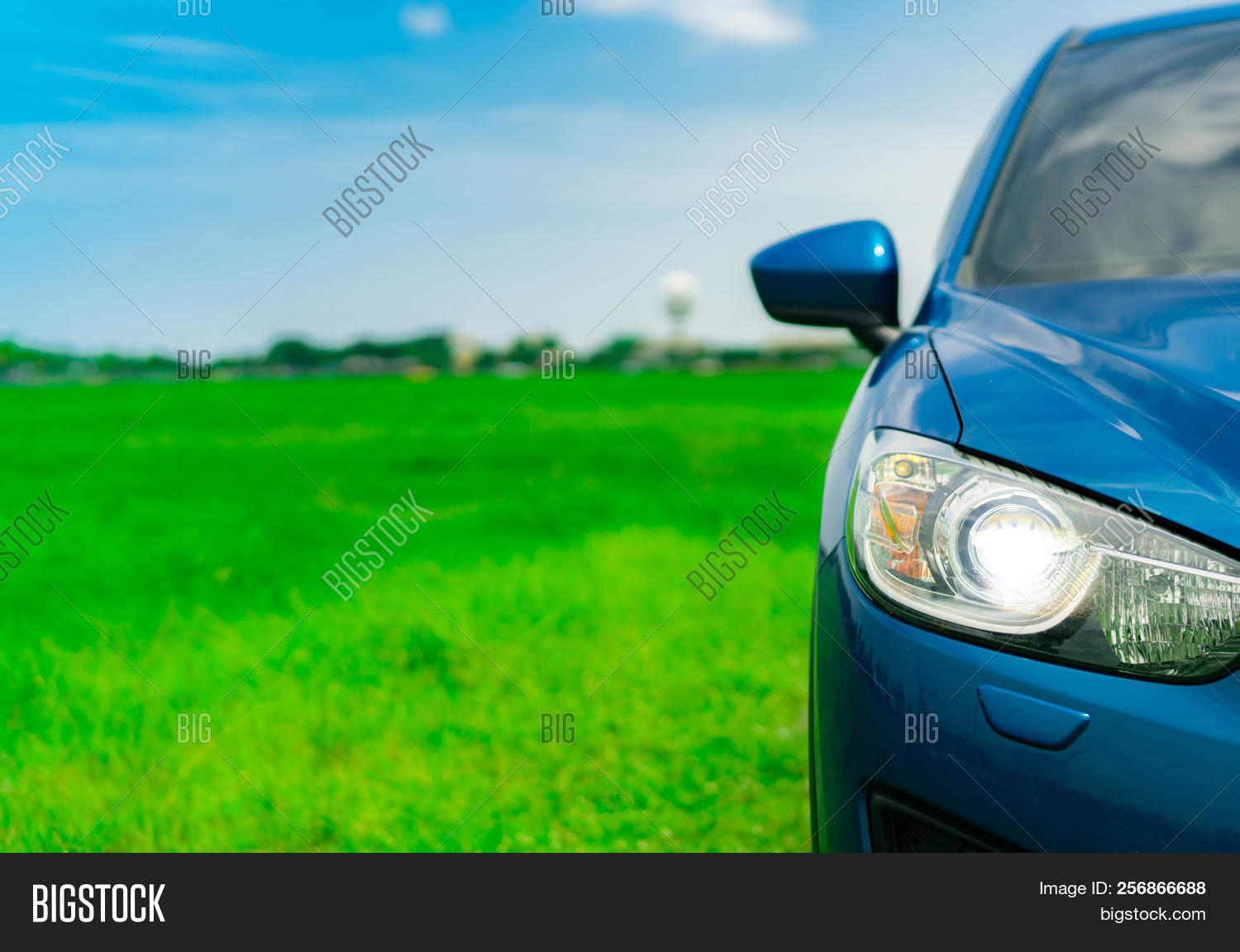 Front View Luxury Blue Image & Photo (Free Trial) | Bigstock