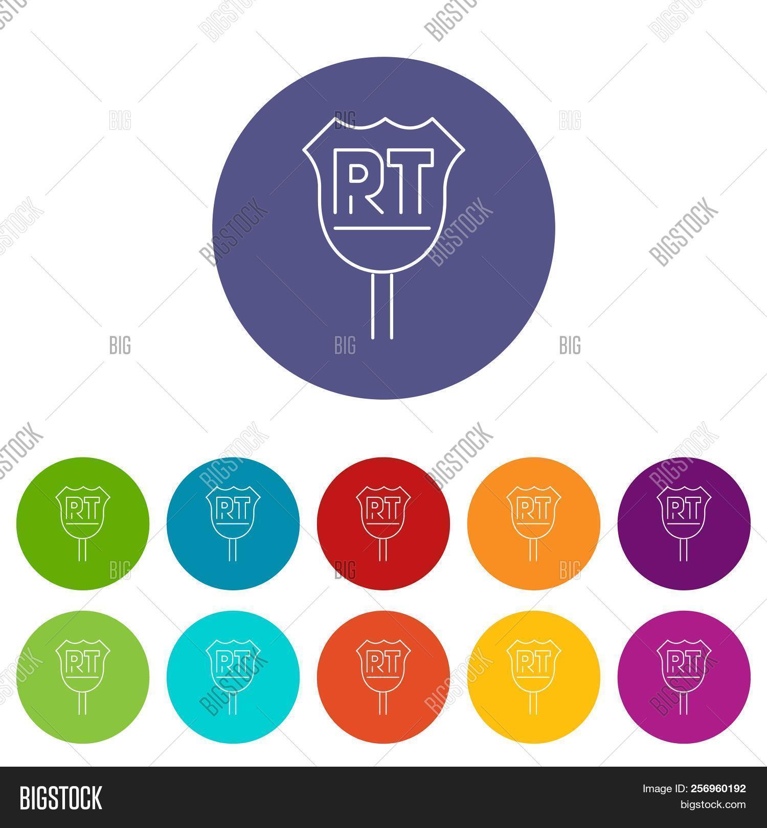 Rt Sign Icons Color Image & Photo (Free Trial) | Bigstock
