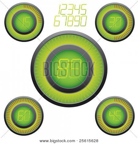 Digital Timer Vector & Photo (Free Trial) | Bigstock